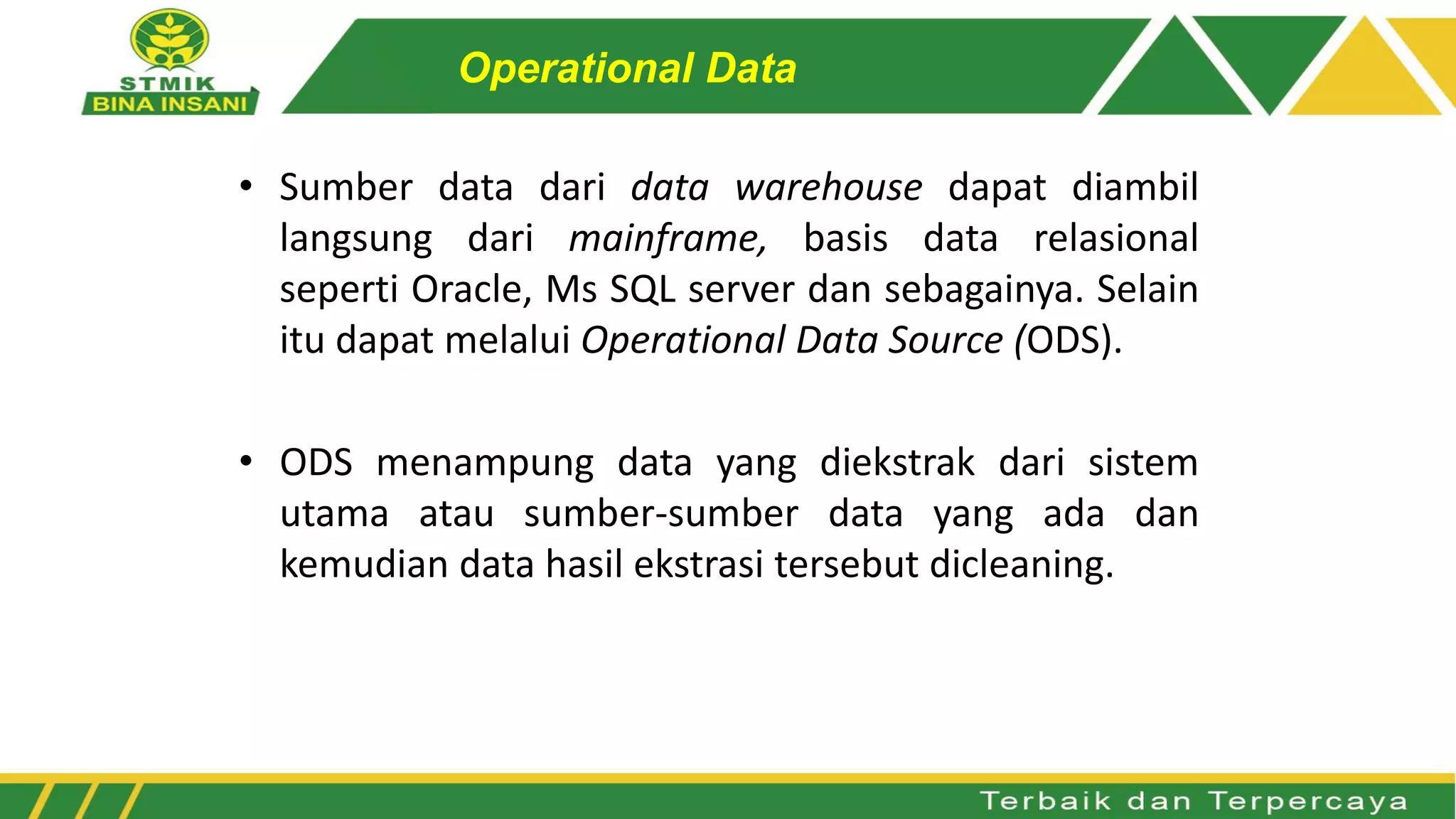 Pertemuan 5 Membangun Datawarehouse | PDF