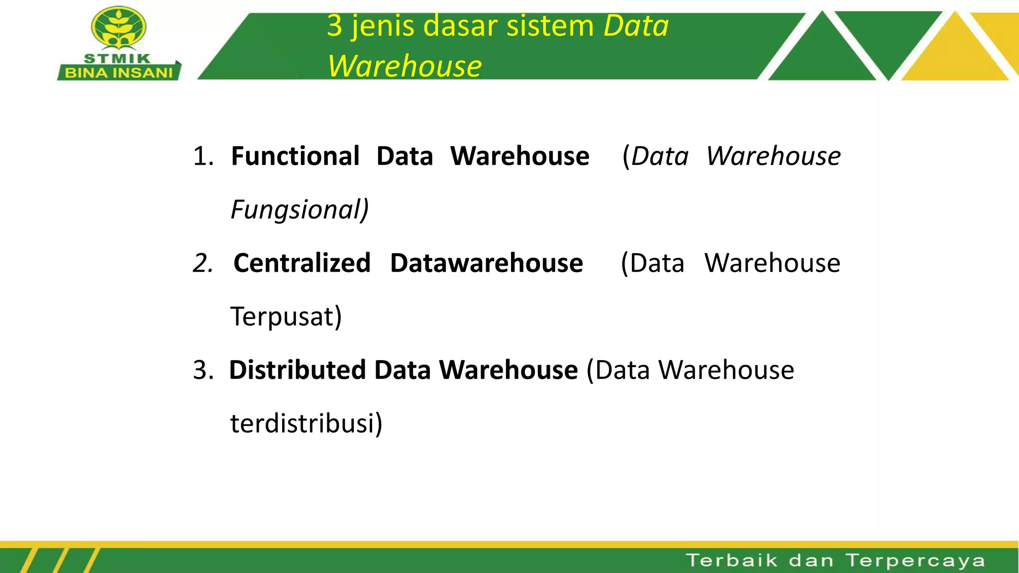 Pertemuan 5 Membangun Datawarehouse | PDF