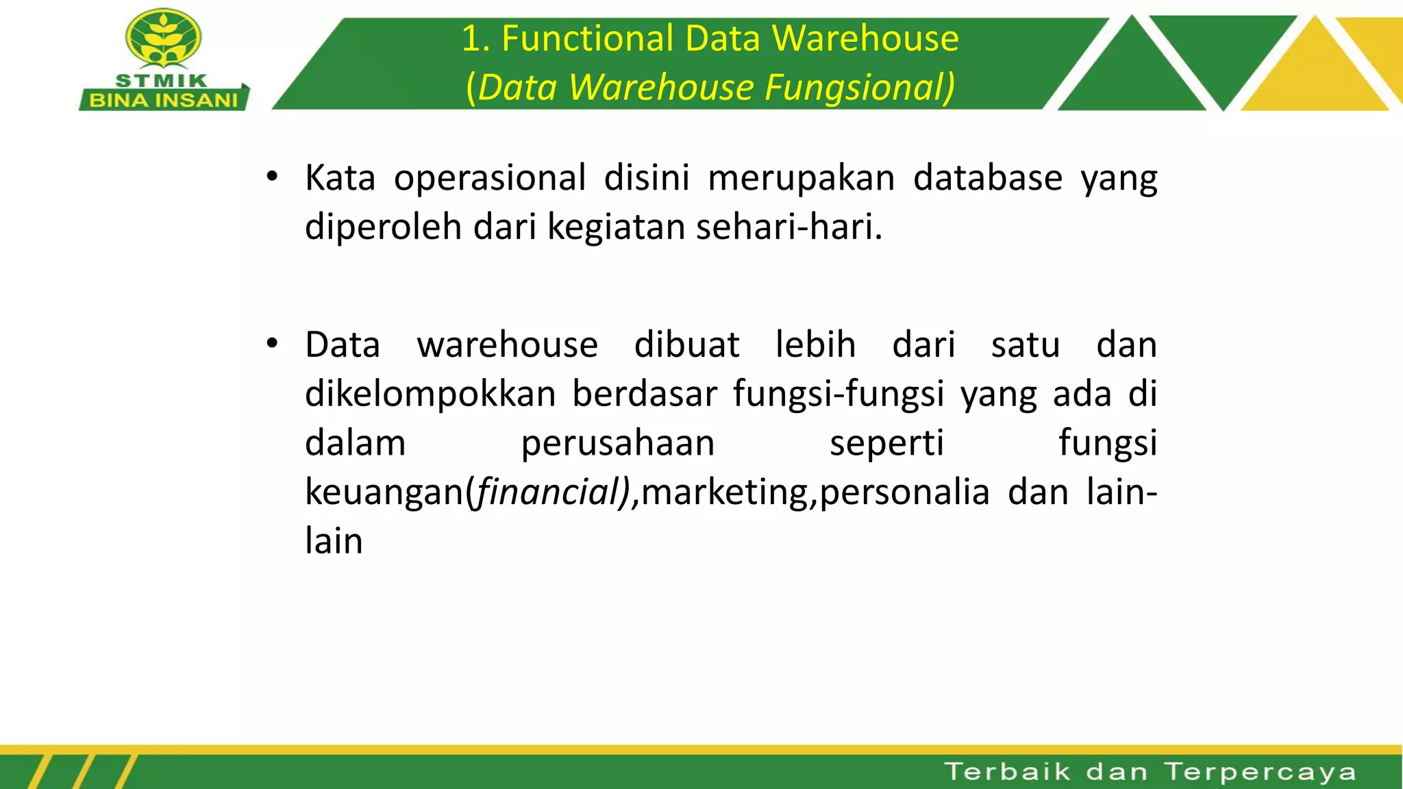 Pertemuan 5 Membangun Datawarehouse | PDF