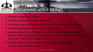 Pertemuan 5 paragraf | PPT