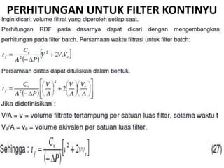 Pertemuan 5 perhitungan alat filtrasi | PPTX