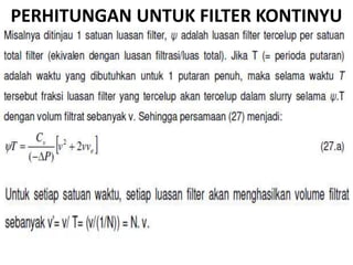 Pertemuan 5 perhitungan alat filtrasi | PPTX