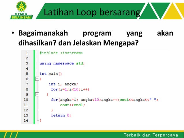 Pertemuan 5 Perulangan (Looping) | PDF