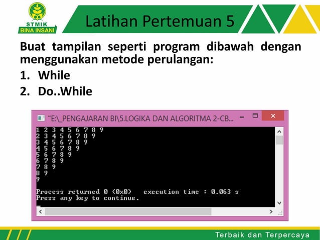 Pertemuan 5 Perulangan (Looping) | PDF