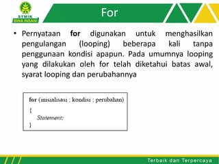 Pertemuan 5 Perulangan (Looping) | PDF