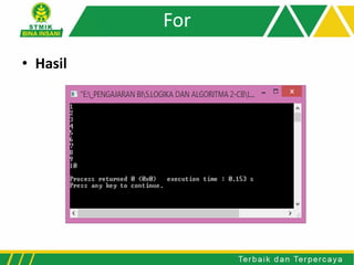 Pertemuan 5 Perulangan (Looping) | PDF
