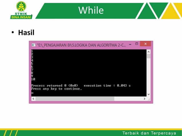 Pertemuan 5 Perulangan (Looping) | PDF