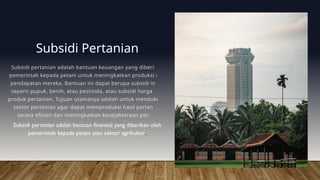 Subsidi Pertanian, Kebijakan Harga Minimum, dan Peran Pemerintah dan ...