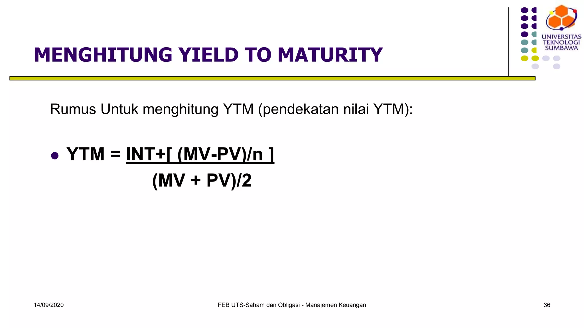 Pertemuan 5 saham dan obligasi | PPTX