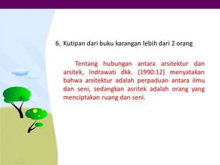 Teknik Penulisan Kutipan | PPTX