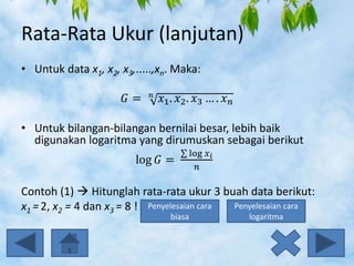 Ukuran Pemusatan dan Letak Data | PPTX