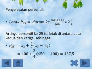 Ukuran Pemusatan dan Letak Data | PPTX