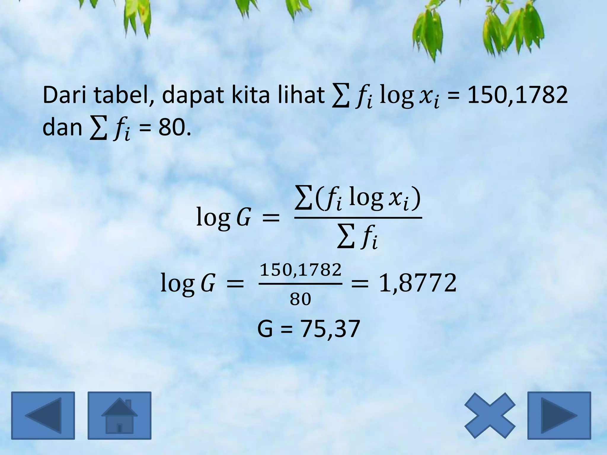 Pertemuan 5 (ukuran pemusatan dan letak data) | PPT