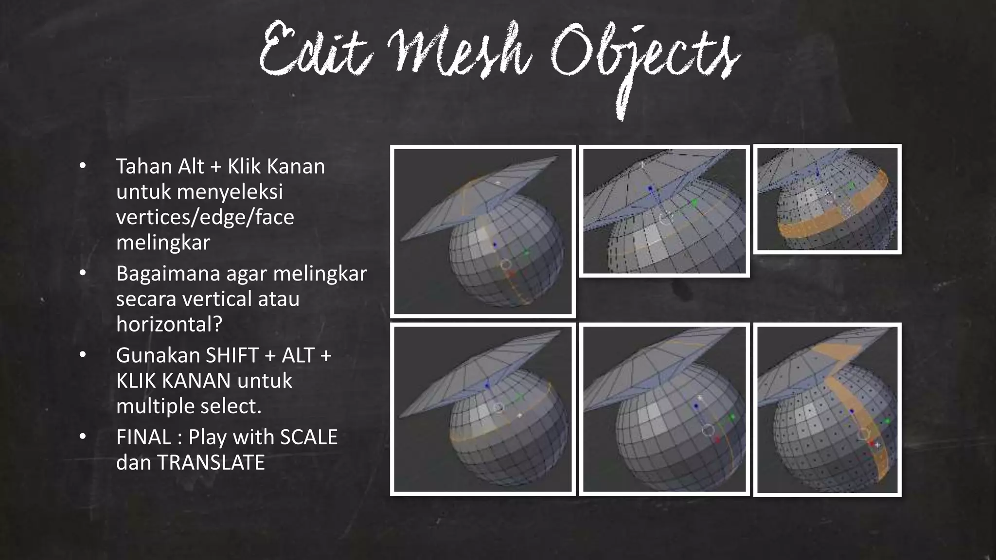 Blender - Edit Mesh Objects | PPT
