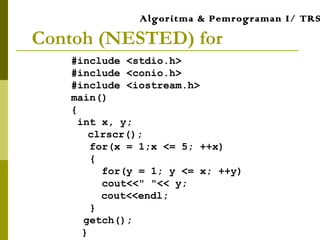 Pertemuan 6 : Algoritma & Pemrograman | PPT