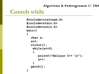 Pertemuan 6 : Algoritma & Pemrograman | PPT