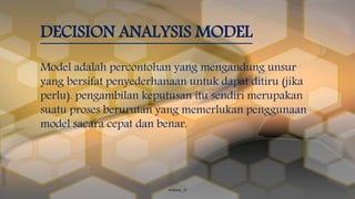 Decision Analysis Model | PPTX