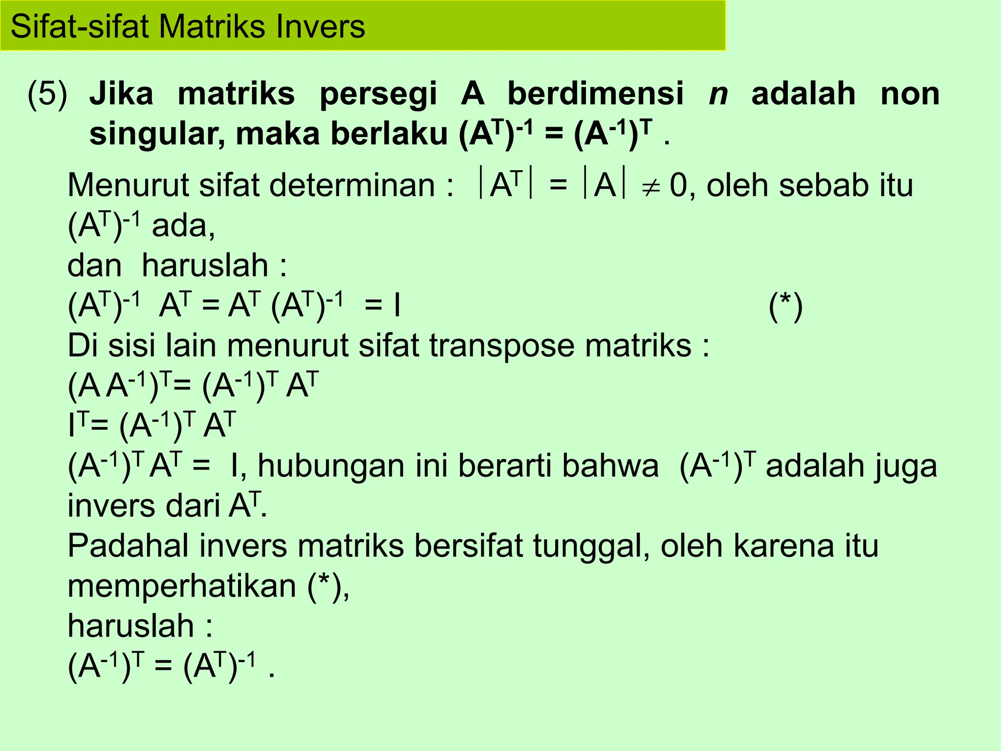 Materi Pertemuan Ke 6 Invers Matriks.ppt
