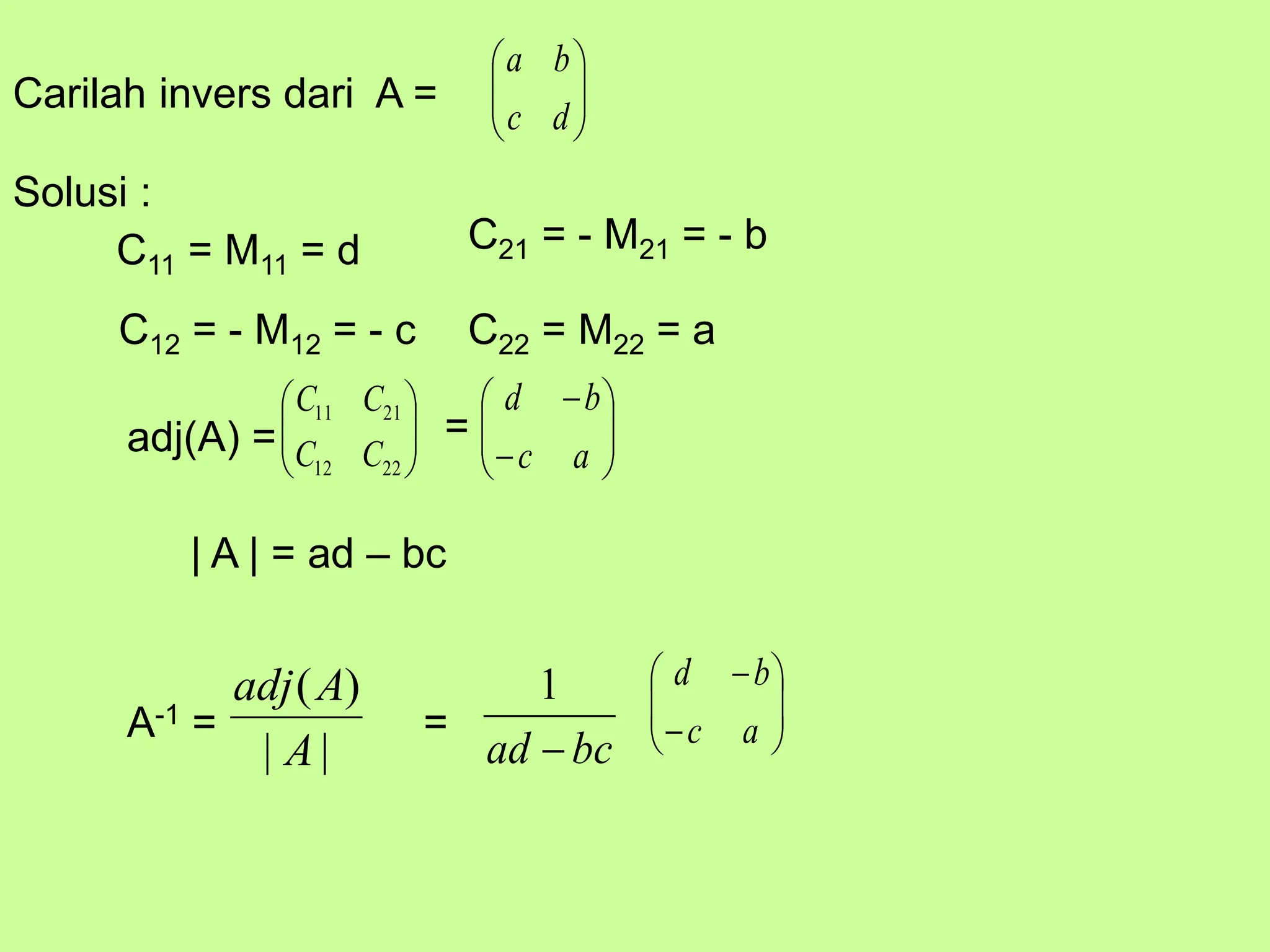 Materi Pertemuan Ke 6 Invers Matriks.ppt
