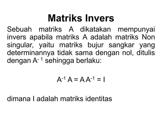 Materi Pertemuan Ke 6 Invers Matriks.ppt