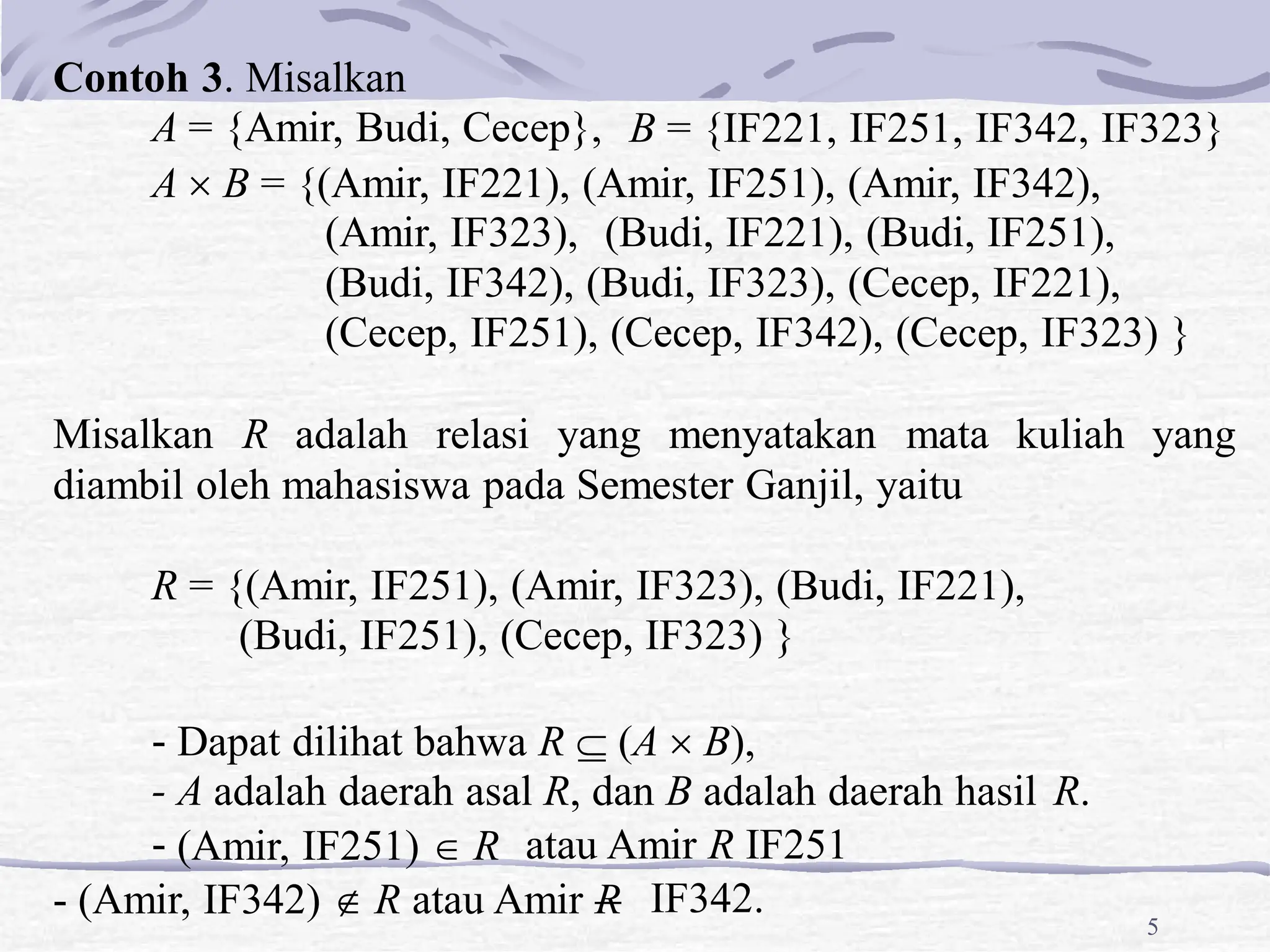 Pertemuan 6-7 Relasi fungsi operasi fungsi | PDF