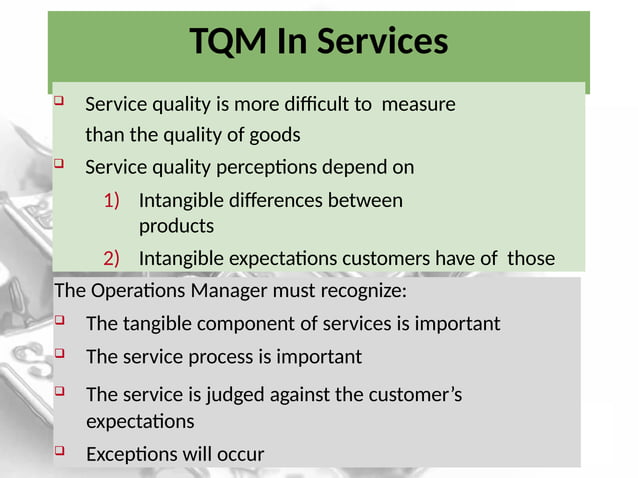 Pertemuan 6 Manajemen Mutu Manajemen Operasional | PPT