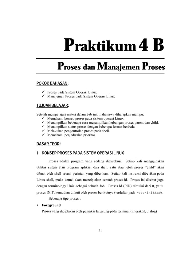 Pertemuan6 proses dan manajemen proses - b | PDF