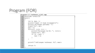 Pertemuan 6 - Struktur Perulangan | PPT