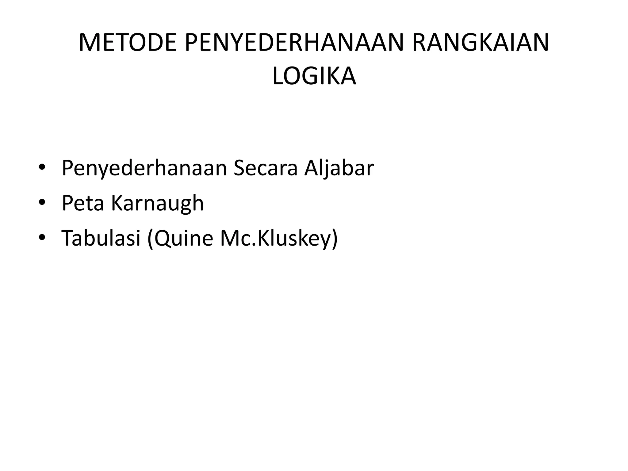Pertemuan 6 & 7 ars. gerbang logika | PPTX