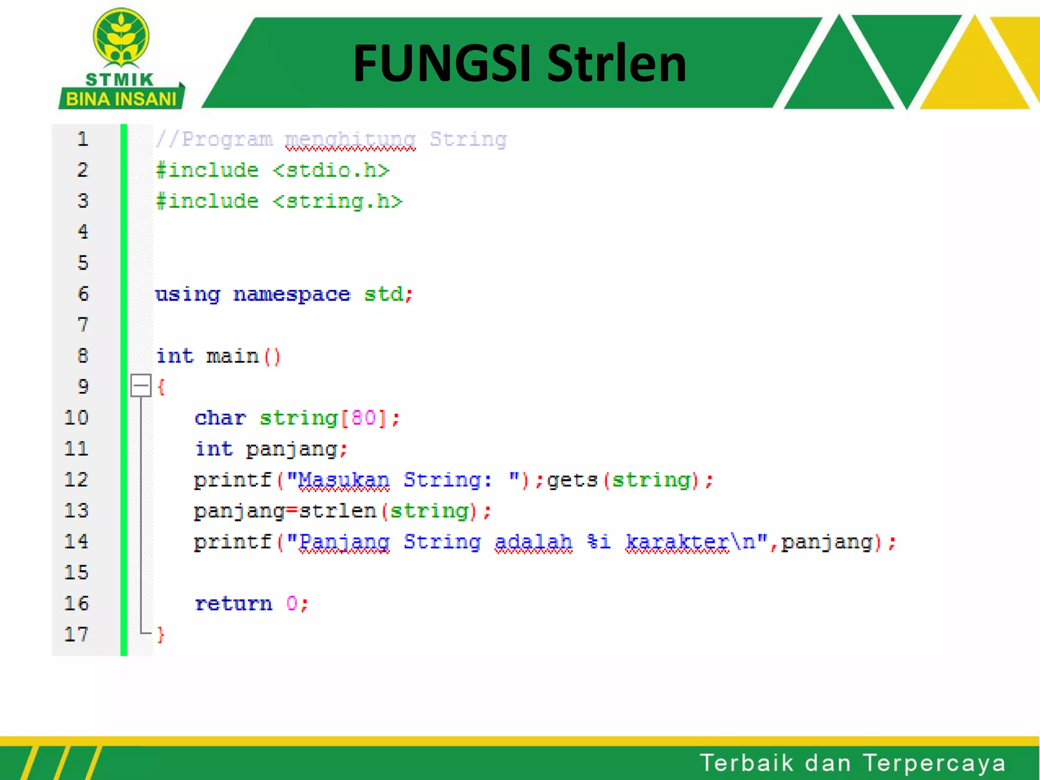 Pertemuan 6 Fungsi String Ppt 