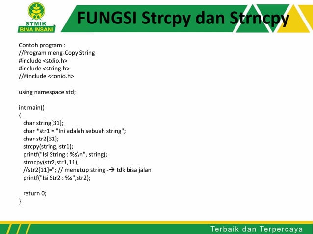 Pertemuan 6 Fungsi String | PDF
