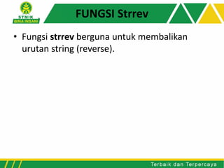 Pertemuan 6 Fungsi String | PDF