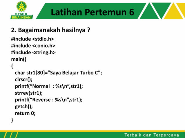 Pertemuan 6 Fungsi String | PDF