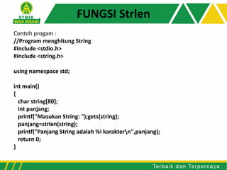 Pertemuan 6 Fungsi String | PDF