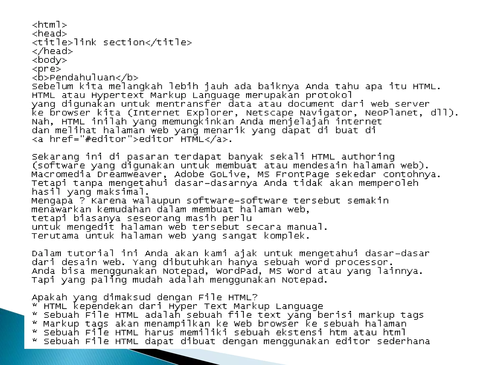 Belajar Web HTML – Modul 6 Hyperlink | PPTX