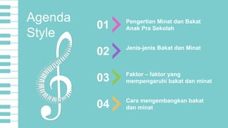 MINAT DAN BAKAT ANAK PRA SEKOLAH | PPT