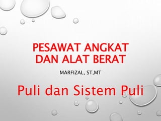 Pertemuan 6 pesawat angkat ok | PPTX