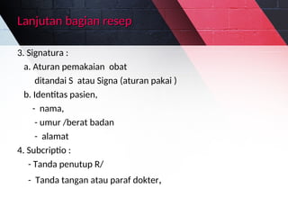 pertemuan 6 RESEP, COPY RESEP DAN ETIKET.ppt