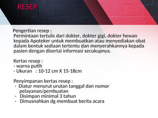 pertemuan 6 RESEP, COPY RESEP DAN ETIKET.ppt