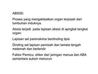 Pertemuan 6 (senesens & absisi) | PDF