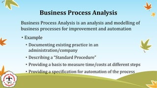 BUSINESS PROCESS ANALYSIS | PPTX