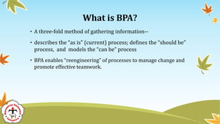 BUSINESS PROCESS ANALYSIS | PPTX