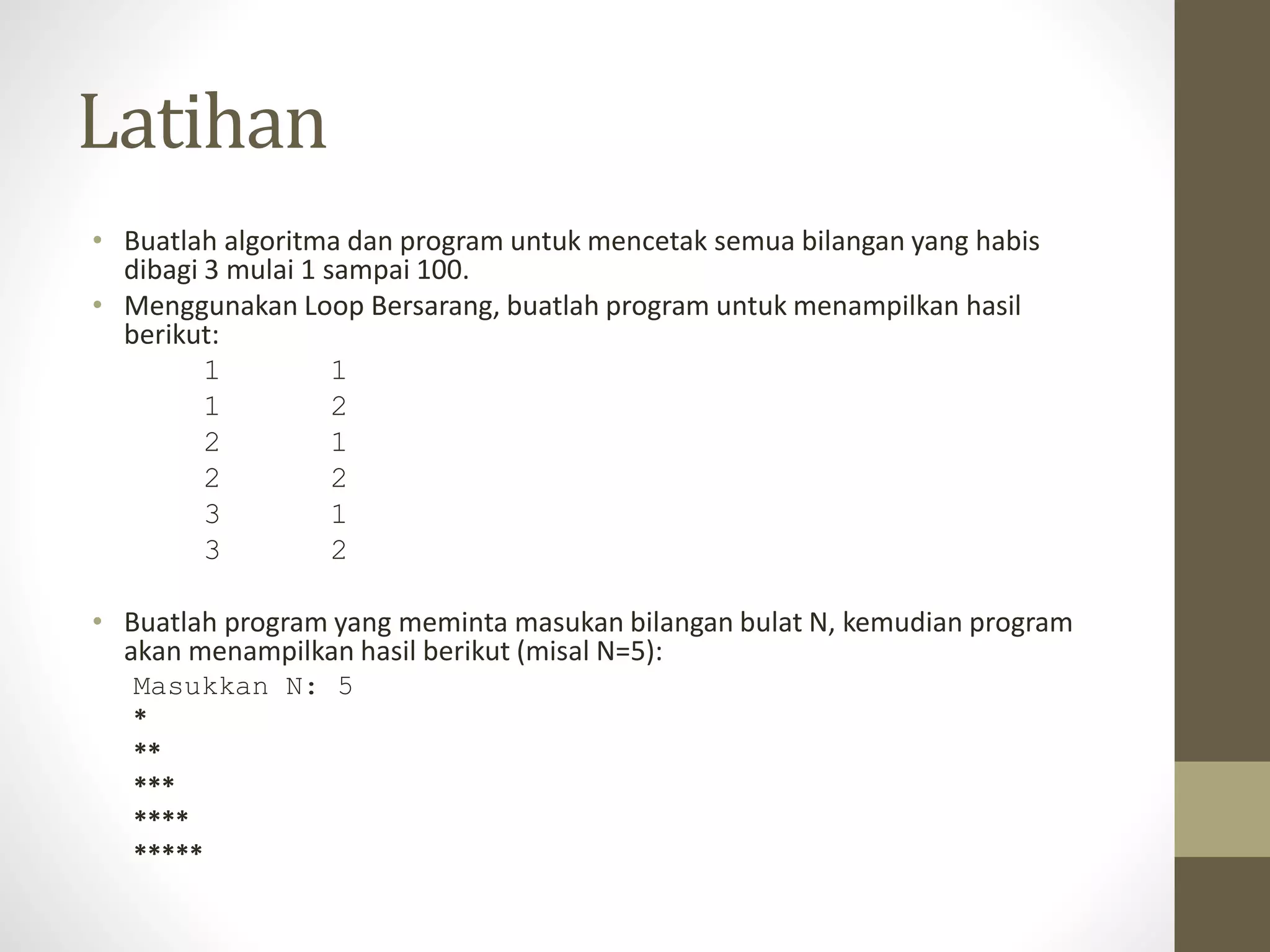struktur pengulangan di pascal bagian 2 | PPT