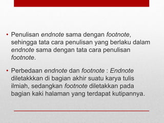 Teknik Penulisan Referensi | PPTX