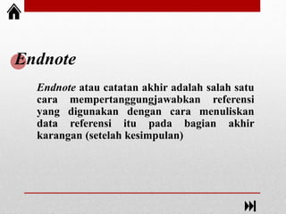 Teknik Penulisan Referensi | PPTX