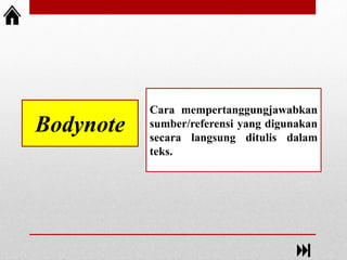 Teknik Penulisan Referensi | PPT