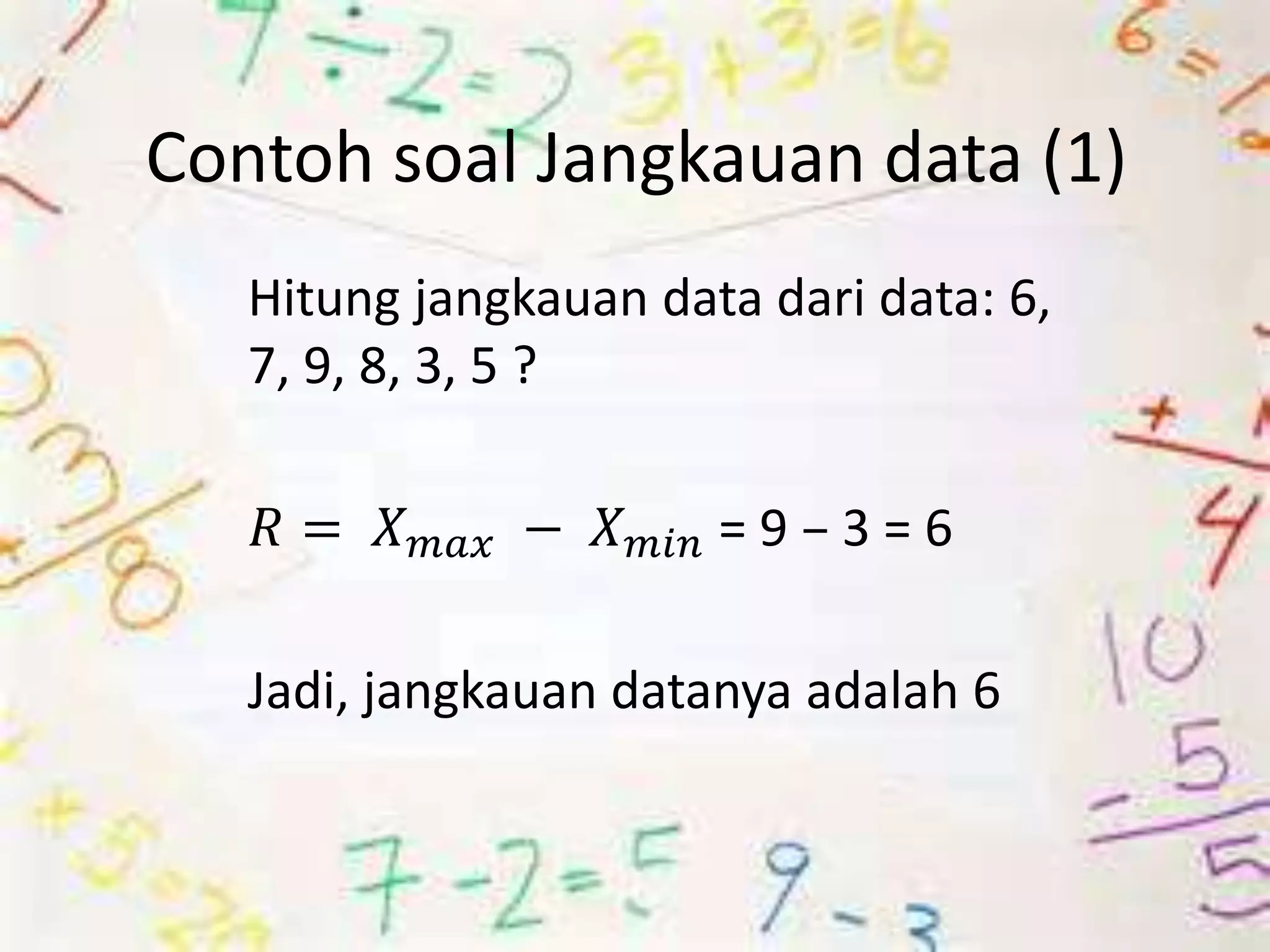 Pertemuan 6 (ukuran penyebaran data)) | PPTX