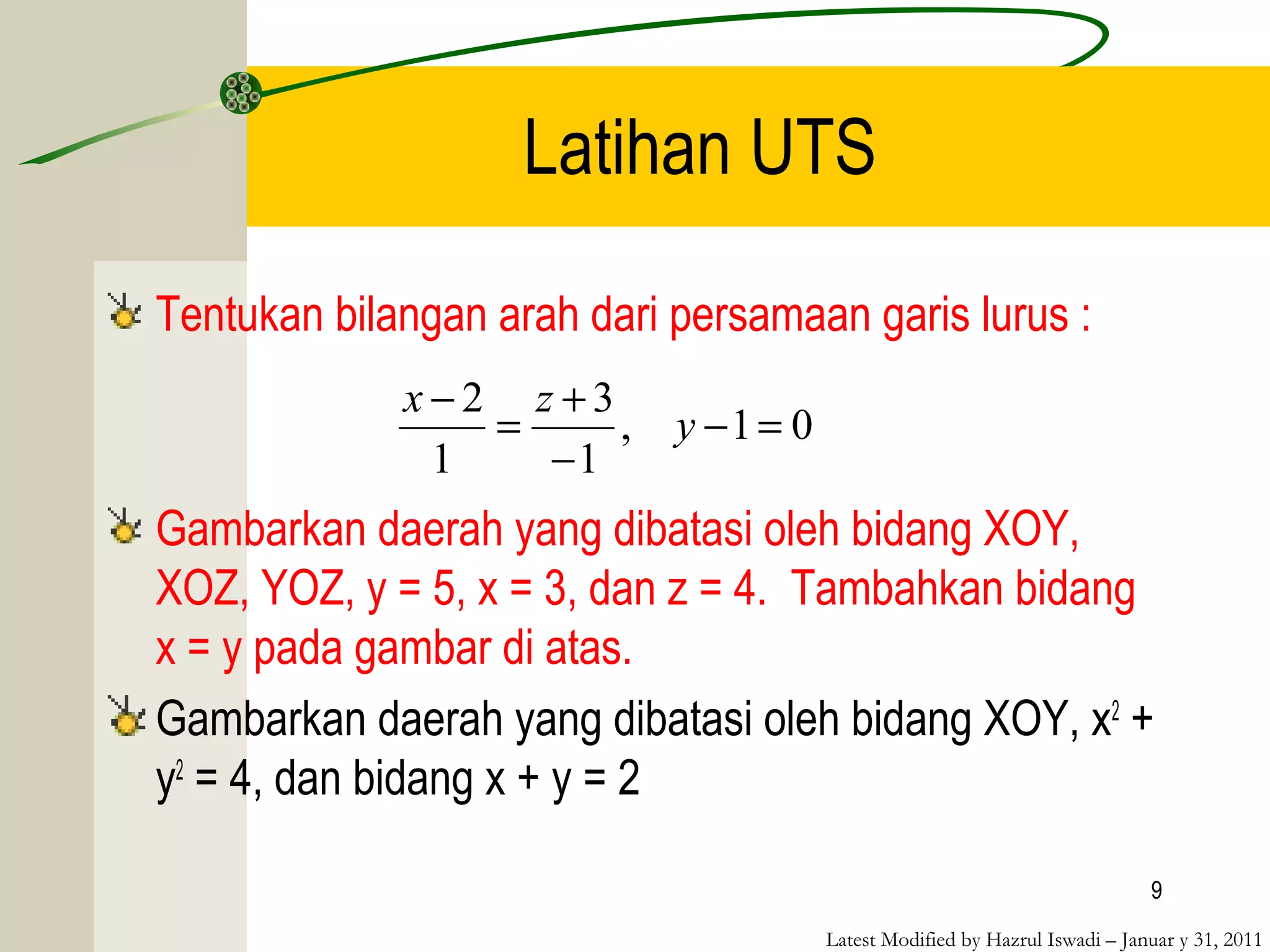 Kalkulus 2 bab. Aplikasi Integral Rangkap Dua (Menghitung Pusat Massa ...
