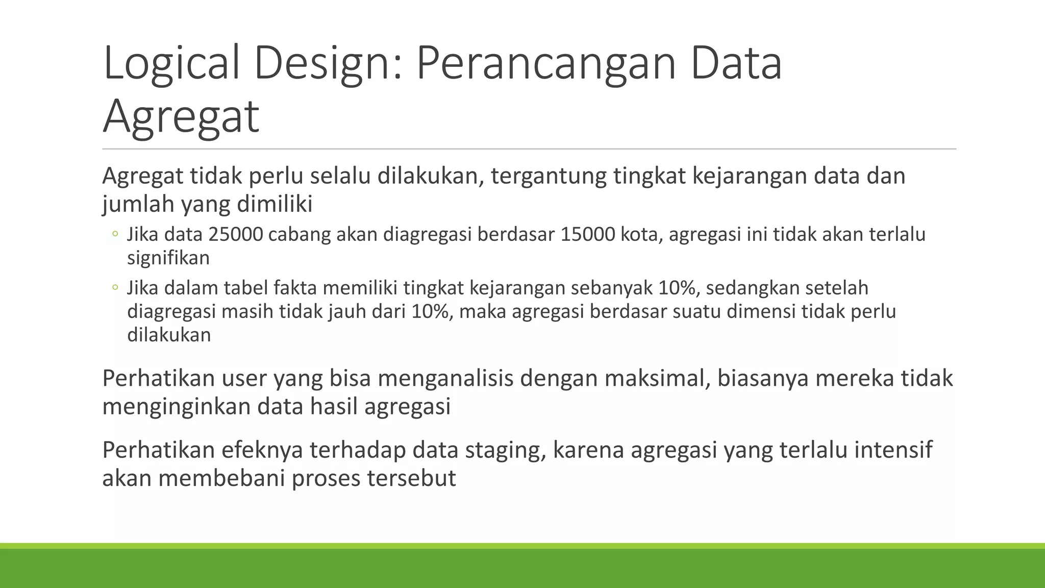 Perancangan Data Warehouse (Logical dan Physical) | PDF