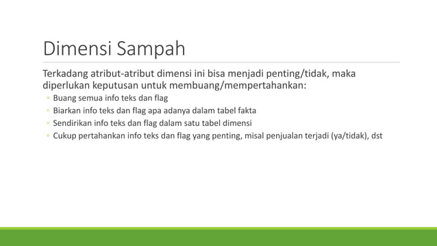 Perancangan Data Warehouse (Logical dan Physical) | PDF